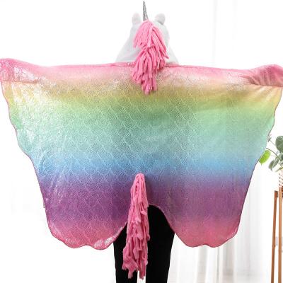 China 100% Polyester Gold Bronzing Fleece Hoodie Throw Blanket Wearable for sale