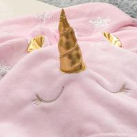 China Luxury Gold Bronzing Cuddle Plush Fleece Hoodie Blanket China for sale