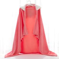 China Microfiber Flannel Hoodie Blanket Puffy Thick Snuggle Hoodie Blanket for sale