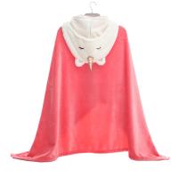 China Microfiber Flannel Hoodie Blanket Puffy Thick Snuggle Hoodie Blanket for sale