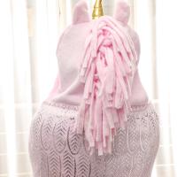China Skin Friendly Flannel Hoodie Blanket Micro Fiber Girls Unicorn Hooded Blanket for sale