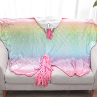 China 100 Polyester Knit Blanket Unicorn Furry Sherpa Blanket Wrap for sale