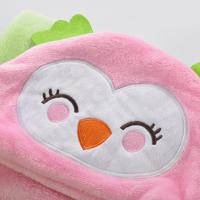 China Cozy Plush Flannel Hoodie Blanket Kid Friendly Warm Wearable Blanket For Baby for sale