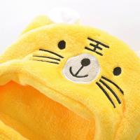 China Yellow Tiger Cuddly Buddies Hooded Wrap Throw 100 Polyester Wrap Around Heated Blanket for sale