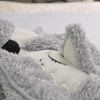 China Hooded Fluffy Wearable Blanket Poncho Thick Throw Wrap Blanket for sale