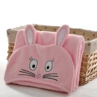 China Nap Throw Blanket Wrap Soft Breathable Rabbit Head Microfiber Flannel Blanket for sale