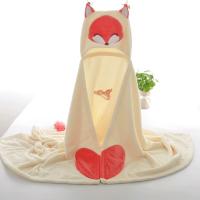 China Cozy Plush Flannel Hoodie Blanket Animal Cape Winter Polyester Hooded Blanket for sale