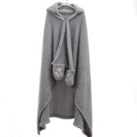 China Soft Warm Flannel Hoodie Blanket Breathable 100 Polyester Wearable Throw Blanket for sale