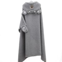 China Soft Warm Flannel Hoodie Blanket Breathable 100 Polyester Wearable Throw Blanket for sale