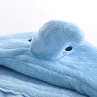China Blue Elephant Head Wrap Throw Blanket Cozy TV Hoodie Blanket For Baby for sale
