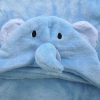 China Blue Elephant Head Wrap Throw Blanket Cozy TV Hoodie Blanket For Baby for sale