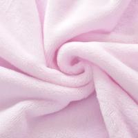 China Polyester Breathable Soft Newborn Blanket Rabbit Embroidery Pink Fluffy Throw Blanket for sale