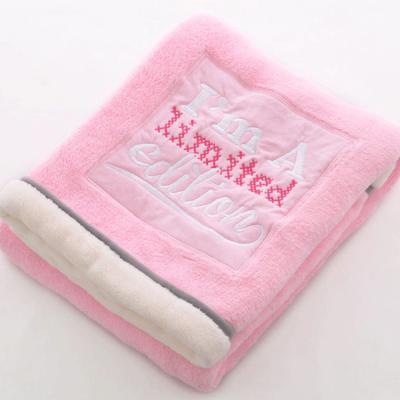 China Travel 30x40 Soft Newborn Blanket Fuzzy Toddlers Fleece Weighted Throw Blanket for sale