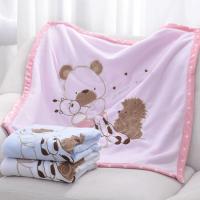 China Unisex Pink Thick Blanket Super Soft Solid Fleece Throw Blanket For Stroller Crib for sale