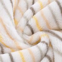 China Fuzzy Warm Plush Fleece Throw Blanket Stripe Pattern Reversible Fleece Fluffy Blanket for sale