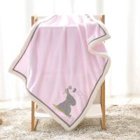 China Colourful Soft Newborn Blanket Fade Resistant Embroidery Animal Print Plush Blankets for sale