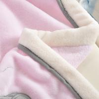 China Colourful Soft Newborn Blanket Fade Resistant Embroidery Animal Print Plush Blankets for sale