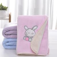 China Embroidery Sherpa Plush Blanket 30x40 Cartoon Flannel Blanket for sale