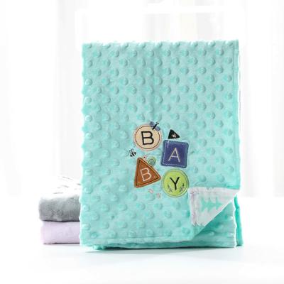 China 30x40 2 Ply Double Blanket Minky Breathable Summer Cotton Blankets for sale