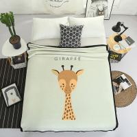 China Unisex Giraffe 2 Ply Super Soft Blanket Toddler Polyester Newborn Plush Blanket for sale