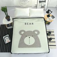 China Unisex Bear Soft Newborn Blanket 2 Ply Toddler Plush Sherpa Blanket for sale