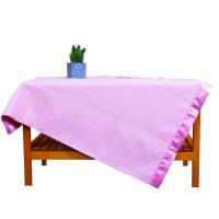 China Pink Cozy Satin Trim Soft Newborn Blanket 2in Waffle Stitch Cotton Throw Blanket for sale