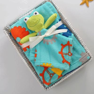 China Baby Unisex Frog Fleece Blanket Animal Face Security Plush Blanket for sale
