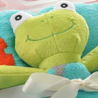 China Baby Unisex Frog Fleece Blanket Animal Face Security Plush Blanket for sale