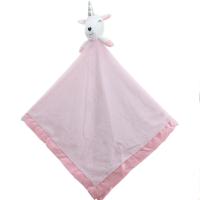 China Kids Unicorn Fleece Security Blanket Snuggler Polyester Stuffed Animal Blanket for sale