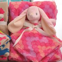 China Infant Fleece Security Blanket Animals Bunny Lamb Security Stuffed Animal for sale