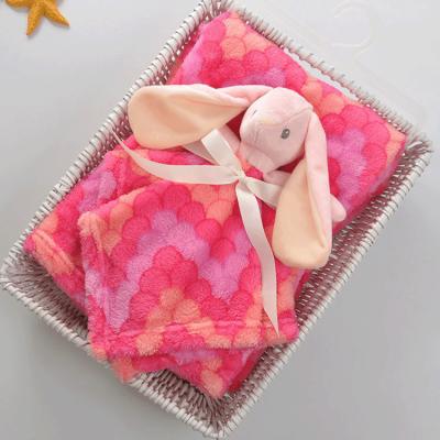 China Infant Fleece Security Blanket Animals Bunny Lamb Security Stuffed Animal for sale