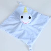 China Stuffed Blue Minky Dot Blanket Baby Taggy Soft Plush Blanket for sale