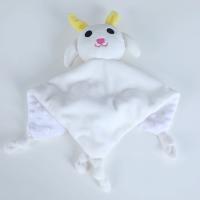 China White Sheep Fleece Security Blanket Newborn Lovey Stuffed Animal for sale