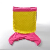 China Wearable Cozy Animal Tail Blanket Soft Minky Dot Mermaid Tail Blanket For Kids for sale