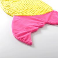 China Wearable Cozy Animal Tail Blanket Soft Minky Dot Mermaid Tail Blanket For Kids for sale