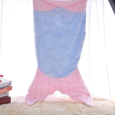 China Mermaid Tail Animal Tail Blanket Customized Double Sided Polyester Cozy Fleece Blanket for sale