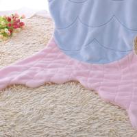 China Mermaid Tail Animal Tail Blanket Customized Double Sided Polyester Cozy Fleece Blanket for sale