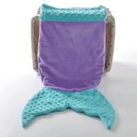 China Plush Sleeping Bag Blanket Minky Kids Mermaid Fleece Blanket for sale