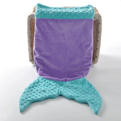 China Plush Sleeping Bag Blanket Minky Kids Mermaid Fleece Blanket for sale