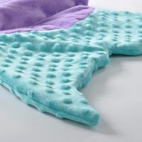 China Plush Sleeping Bag Blanket Minky Kids Mermaid Fleece Blanket for sale