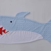 China Soft PV Fleece Wrapping Cover Animal Tail Blanket With Colorful Fish Scale Tail for sale
