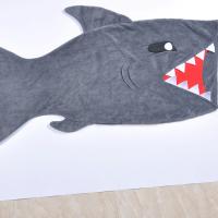 China Breathable Animal Tail Blanket Flannel Hoodie Wearable Fleece Throw Blanket for sale