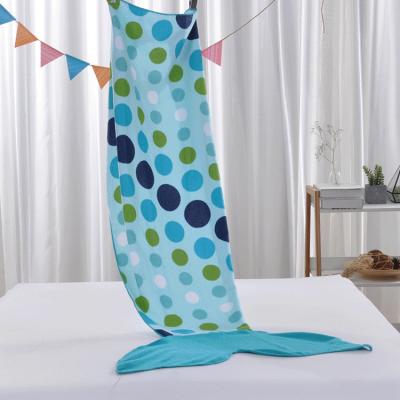 China Beach Towel Animal Tail Blanket Summer Polyester Wearable Mermaid Sleeping Bag for sale