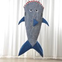 China Animal Shark Plush Sleeping Bag Type Blanket Fun Fin Breathable Knit for sale