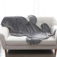 China Skin Friendly Animal Tail Blanket Comfortable Kids Cosy Fleece Blanket for sale