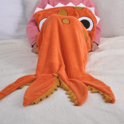 China Machine Washable Fleece Mermaid Tail Blanket Kids Fun Cosy Fleece Blanket for sale