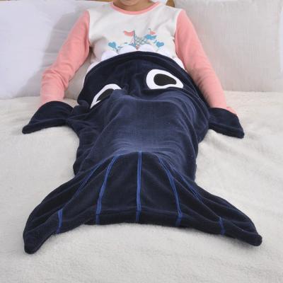 China Soft Cuddly Animal Tail Blanket Kids Wearable Flano Cozy Plush Fleece Blanket for sale