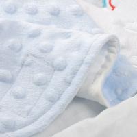 China Polyester Minky Dot Fleece Swaddle Blanket Cotton 2 Ply Newborn Babies Sleep Sack Wrap for sale