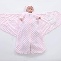 China Polyester Bubble Swaddle Wearable Blanket Newborn Sleepsack Swaddle Blanket for sale