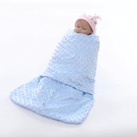 China Polyester Minky Fleece Swaddle Blanket Newborn Baby Sleep Sack Swaddle Wrap for sale